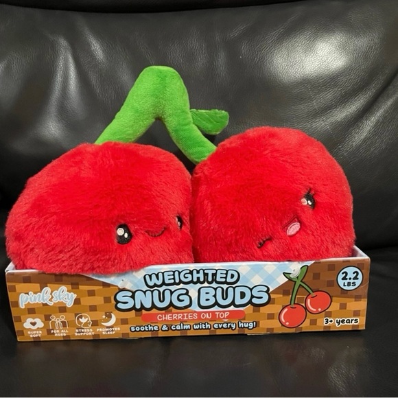 Weighted Snug Buds | Toys | Weighted Snug Buds Cherry Plush Toy | Poshmark